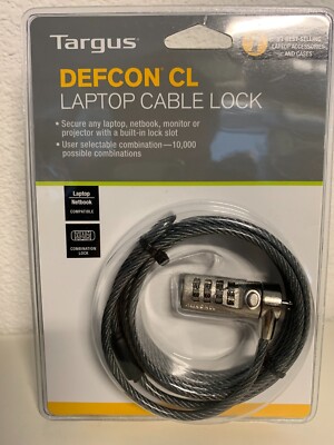 BRAND NEW Targus Defcon CL Laptop Combination Cable Lock - 6.5 ft ...