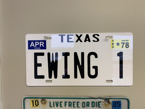 J.r. Jock Ewing 1 Dallas TV Show 1978 Texas License Plate for sale ...