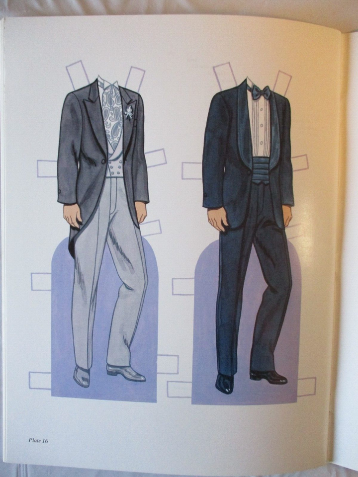 Wedding Fashion Paper Dolls Tom Tierney Uncut 2 Dolls 16 Outfits 1993 ...