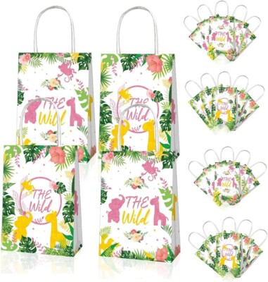 12PCS The Wild Paper Lolly Loot Bags Party Supplies Baby Shower Party ...