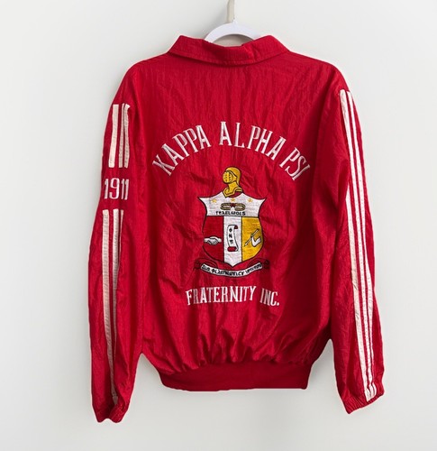 Vintage Kappa Alpha Psi Fraternity Track Jacket Size L Red 3 Stripe ...