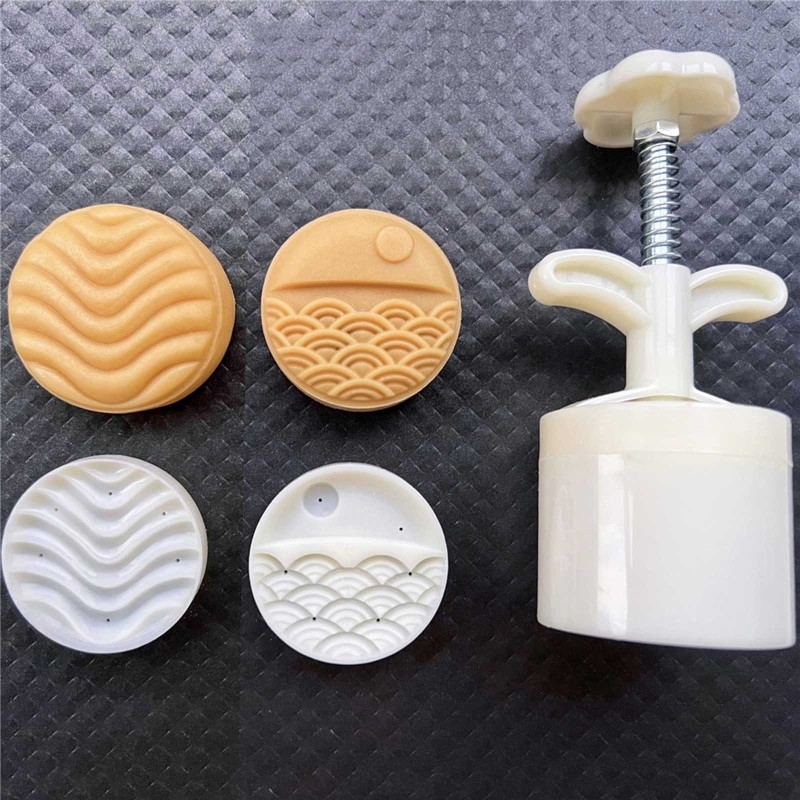 Mooncake Stamps DIY Kitchen Baking Gadgets Moon Shaped for Mid-Autumn ...