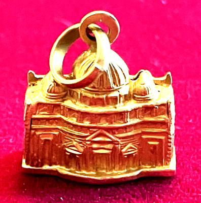 18K yellow Gold Saint Peters Basilica Charm Vatican Italy Souvenir ...
