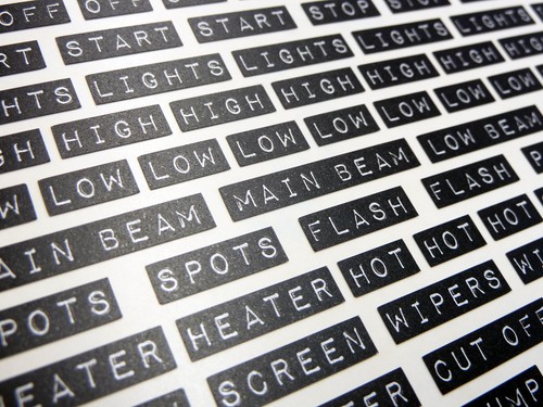 Vintage Classic Race Rally Car DASHBOARD LABEL stickers decals Mini ...