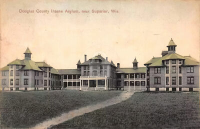 Superior Wisconsin Douglas County Insane Asylum RPPC Photo Postcard ...