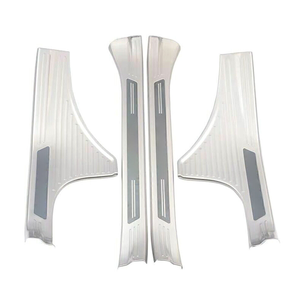 Silver Stainless inner Door Sill Scuff Plate Cover Fit Subaru Forester ...