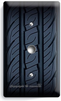 SPORTS CAR RACING TIRE LIGHT DIMMER VIDEO CABLE WALL PLATE COVER MAN ...