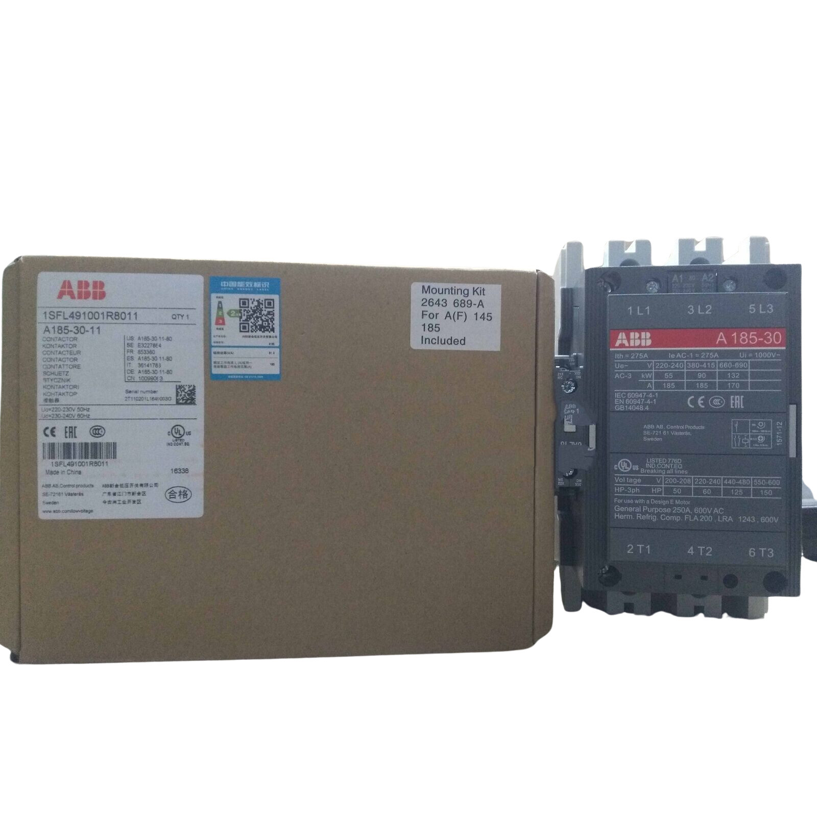 ABB A185-30-11-81 3-Phase Contactor for sale online | eBay