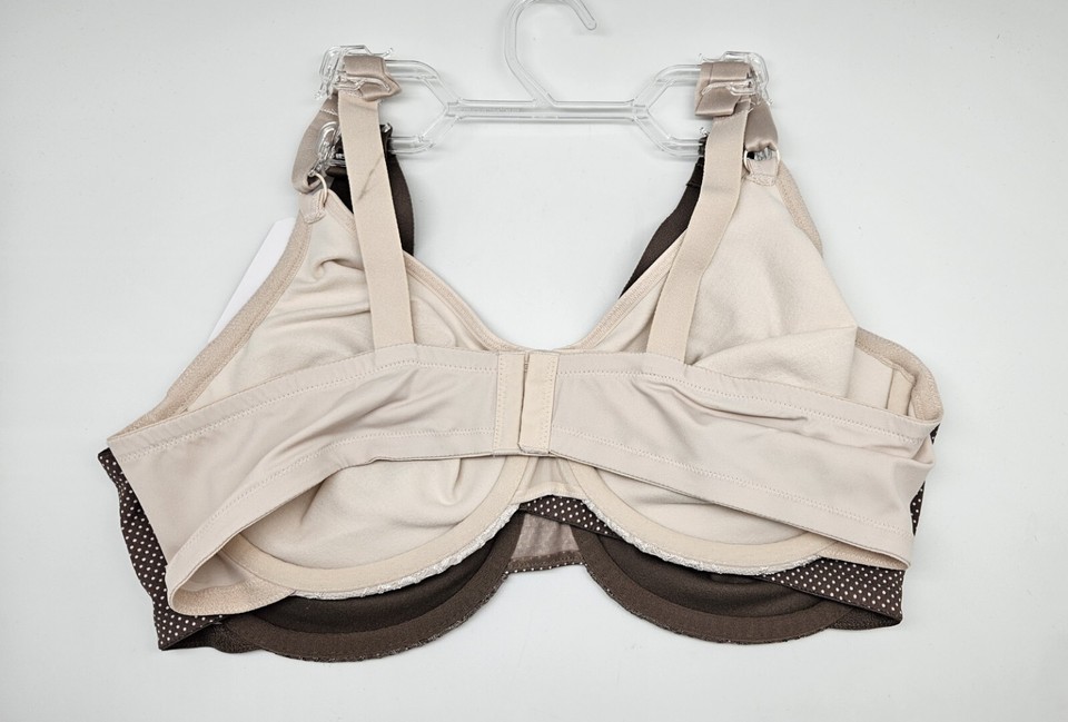 2PC Set OLGA by Warner's Gentle Lift Underwire Brown Cream Bra Size 40C ...