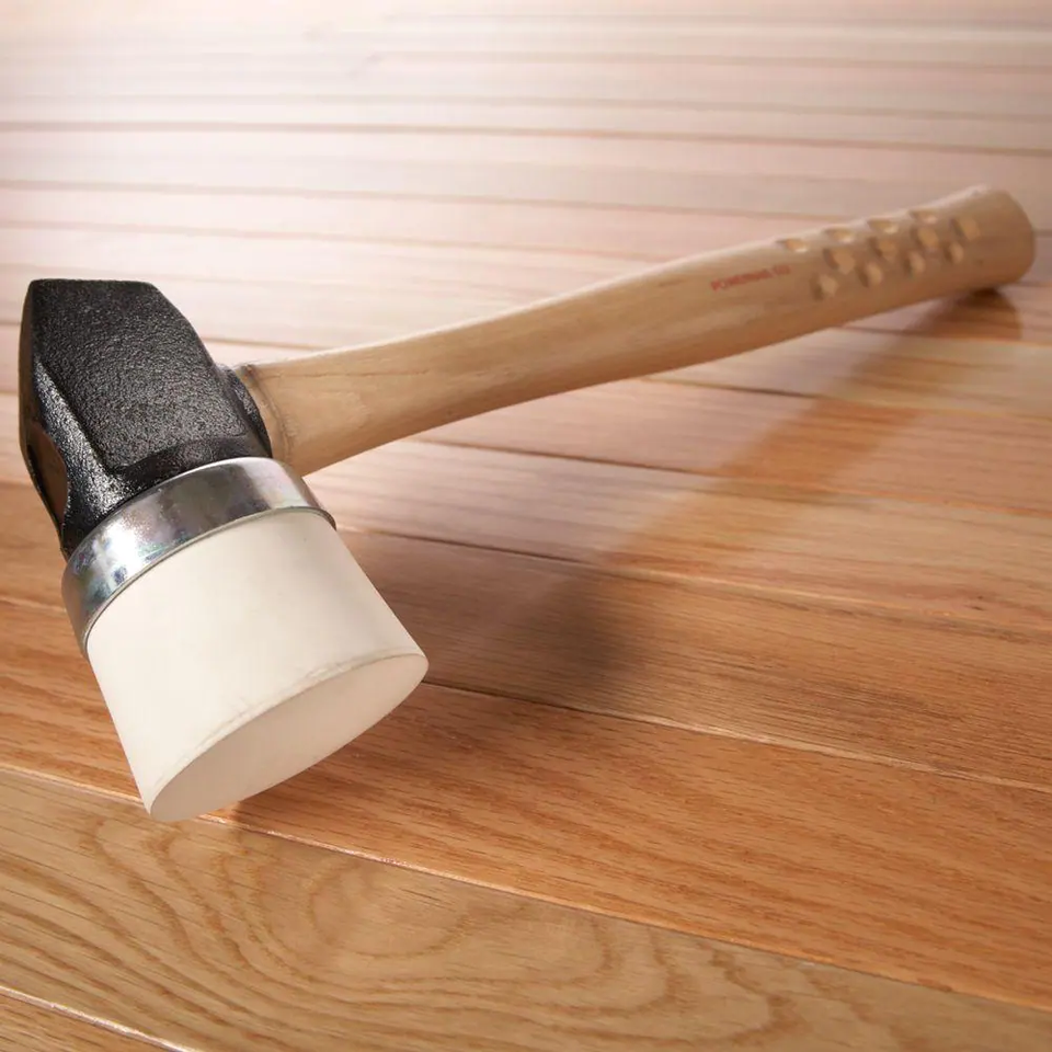 Mallet Hammer 4 Lbs Rubber Cap Iron Wedge Head Design Tool Hickory ...