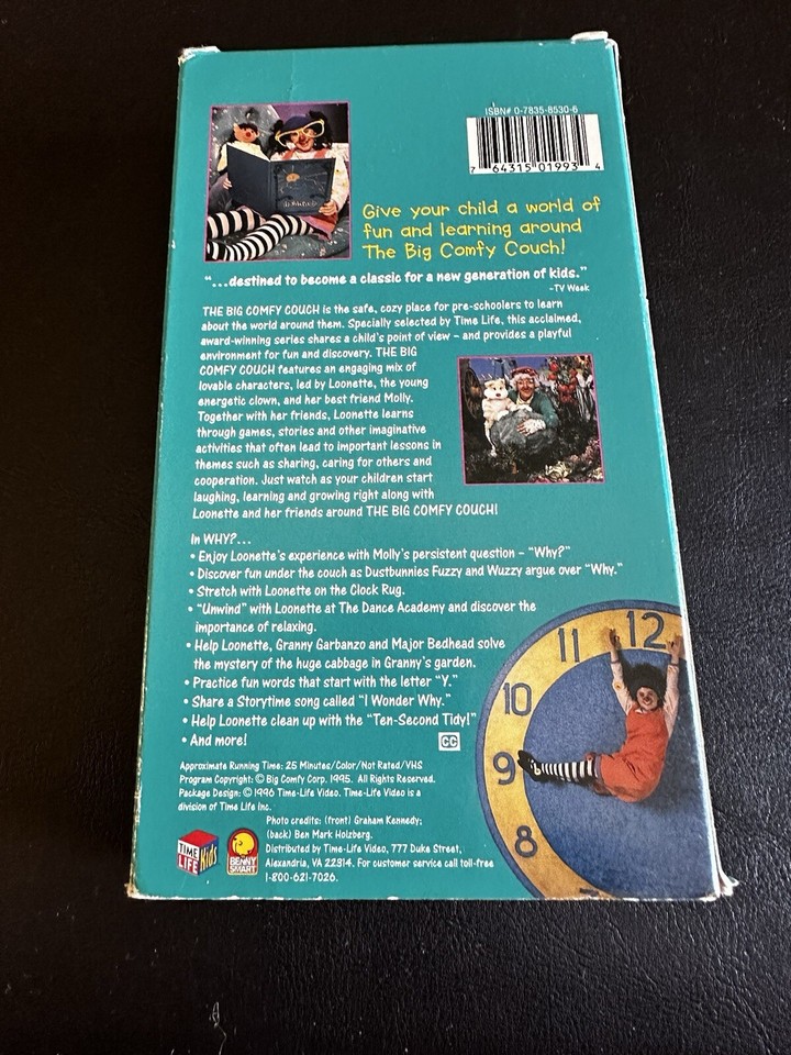 The Big Comfy Couch “Why?” VHS Rare OOP, Tested/Working | eBay