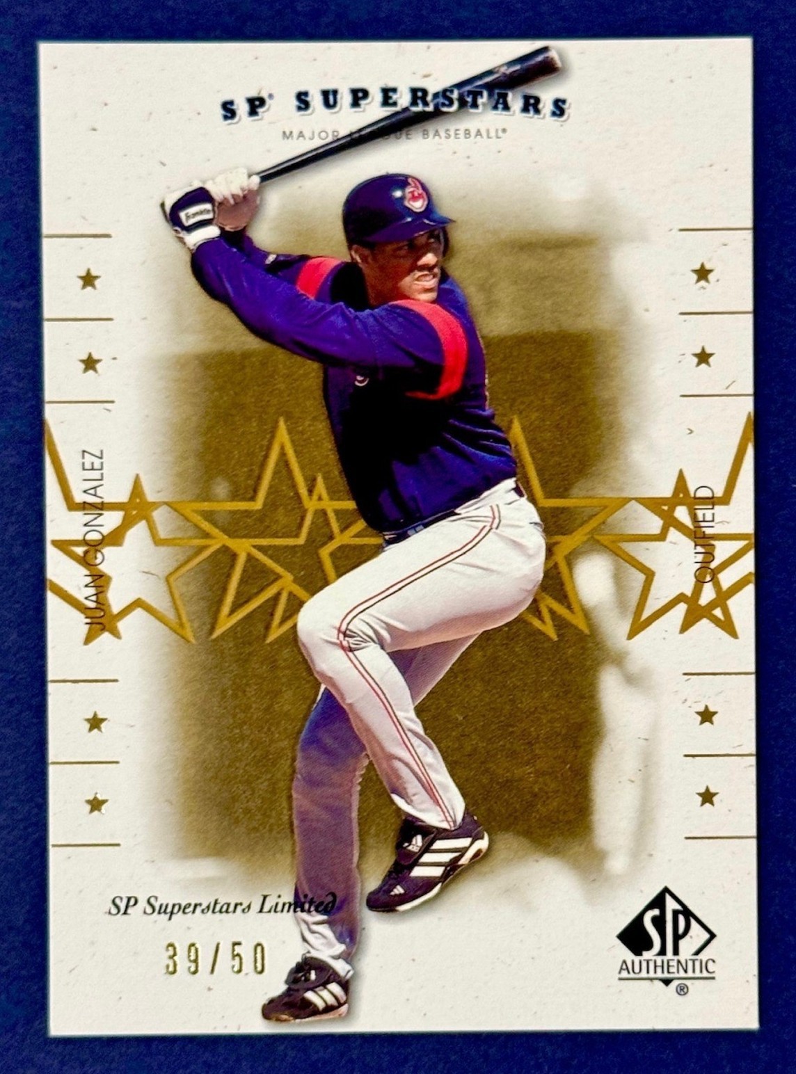 2001 SP Authentic - SP Superstars Juan González #145 SP Limited /50 for ...