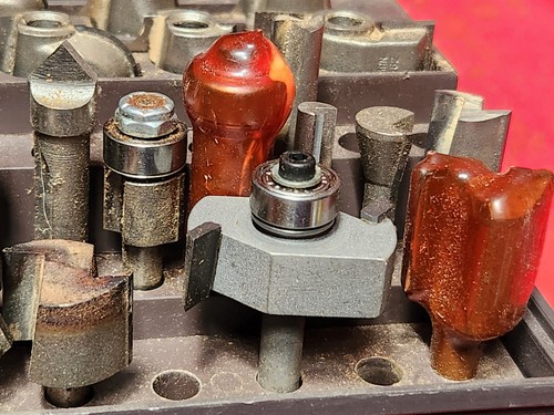 25 pc Vintage Sears Craftsman Router Bit Set Wood Work Tools Original ...