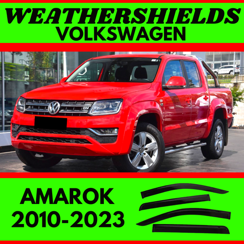 Window Side Visors Fits VW Amarok Wind Deflectors Rain Guards 4x2 Dual ...