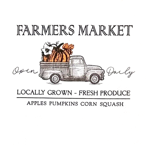 2 Individual Paper Decoupage Beverage Napkin #B43 Farmers Market Fall ...