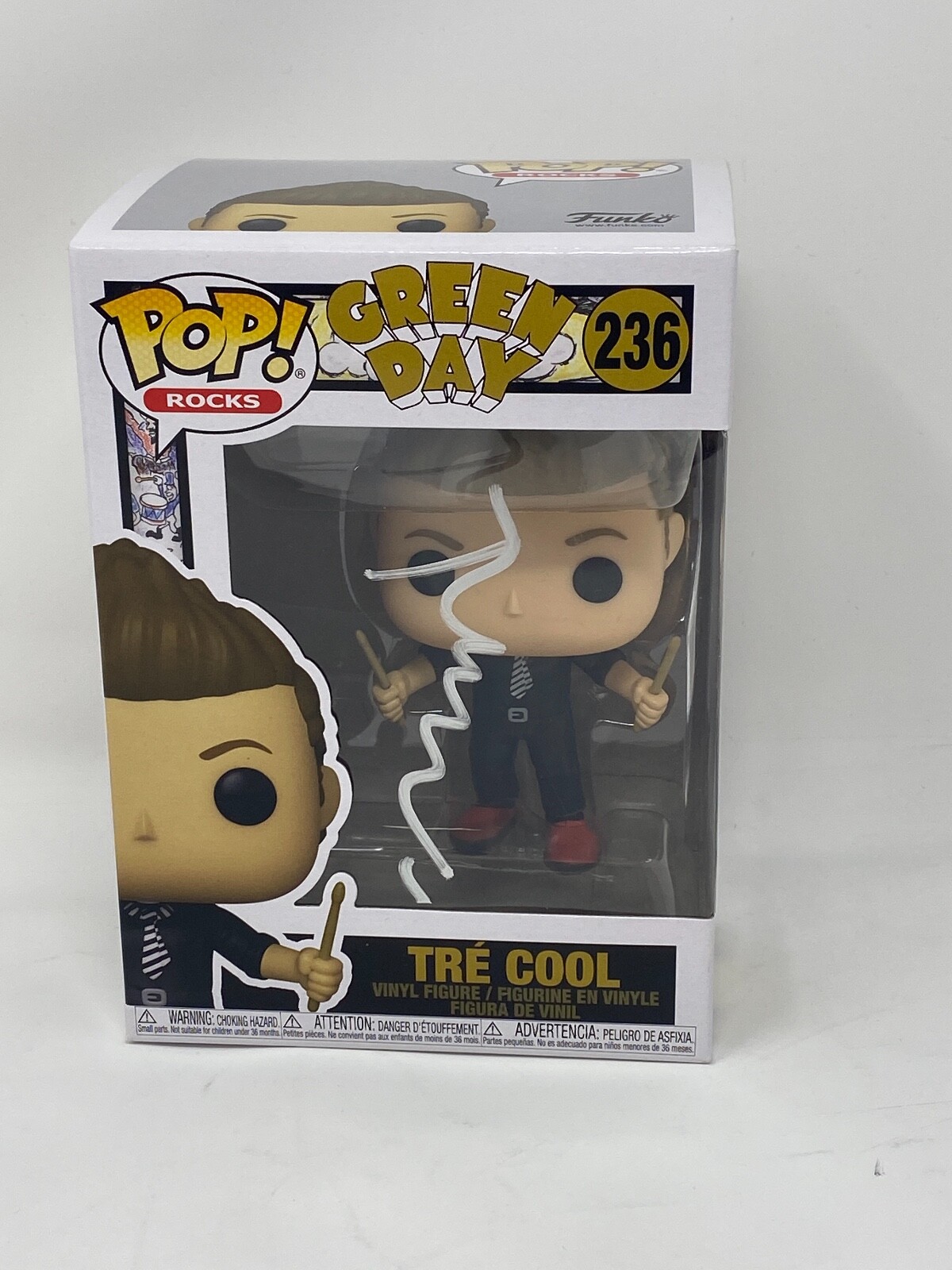 Tre Cool Signed Autographed Funko Pop Figure Green Day #236 Beckett COA ...