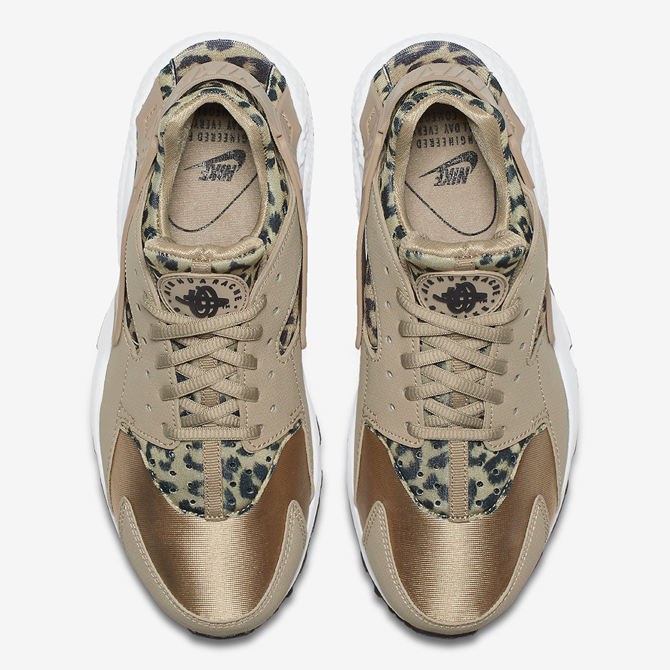 WMNS Nike Air Huarache Leopard Cheetah Animal Safari Print Khaki Black ...
