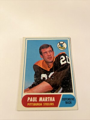 1968 Topps Paul Martha Pittsburgh Steelers VG # 111 | eBay