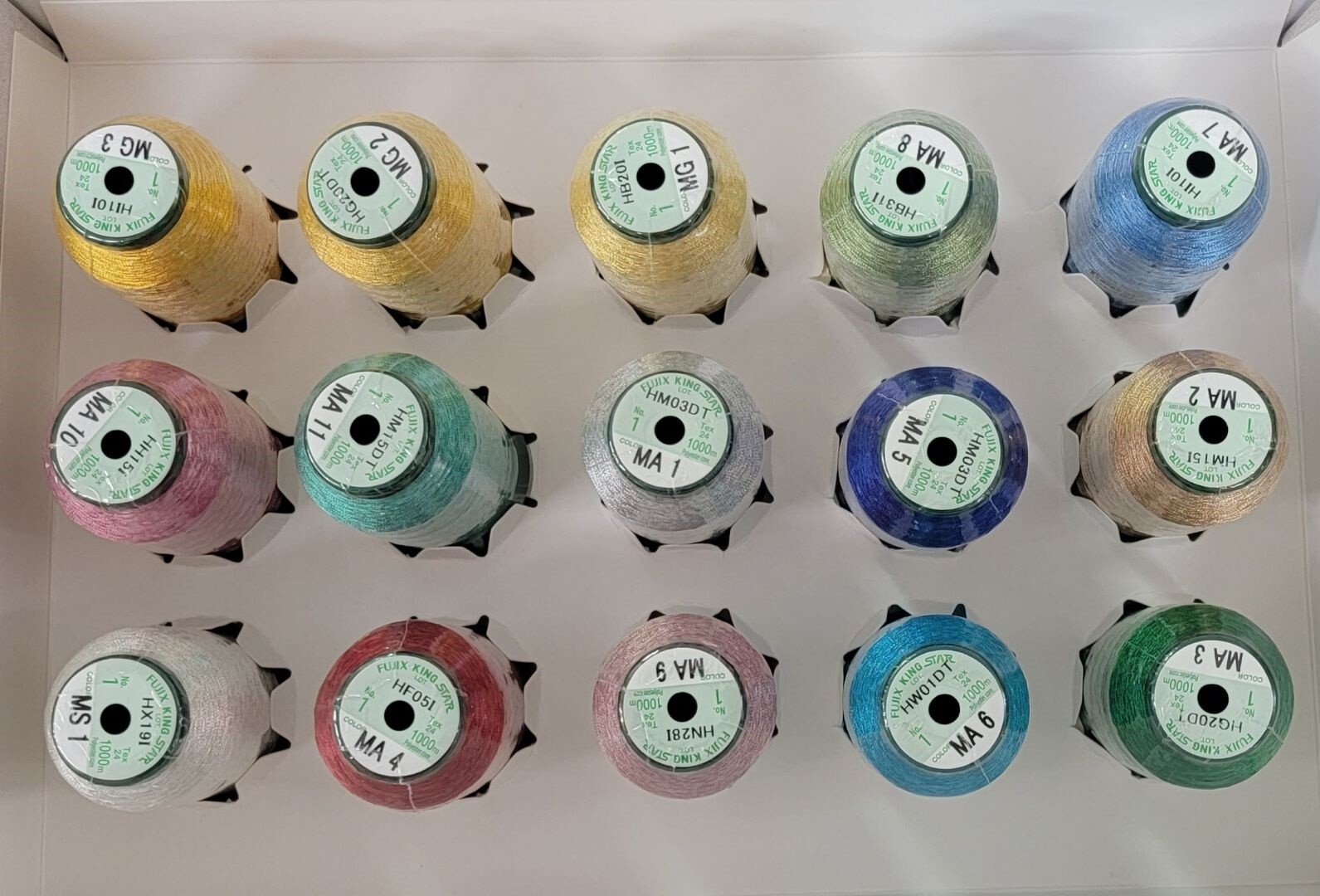 Kingstar Metallic Embroidery Thread Set 1100 yd New! | eBay