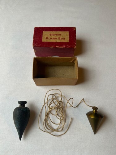 Vintage Starrett Plumb Bob in Original Box Solid Brass Cast Iron | eBay
