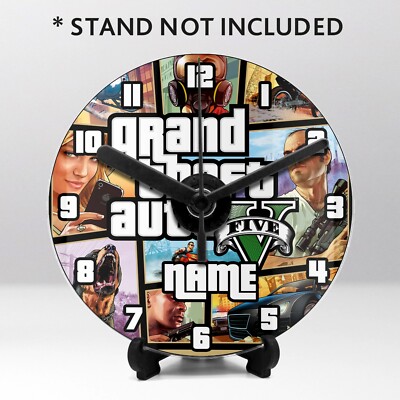 GTA Grand Theft Auto CD Wall Clock Boys Girls Bedroom Games Room ...