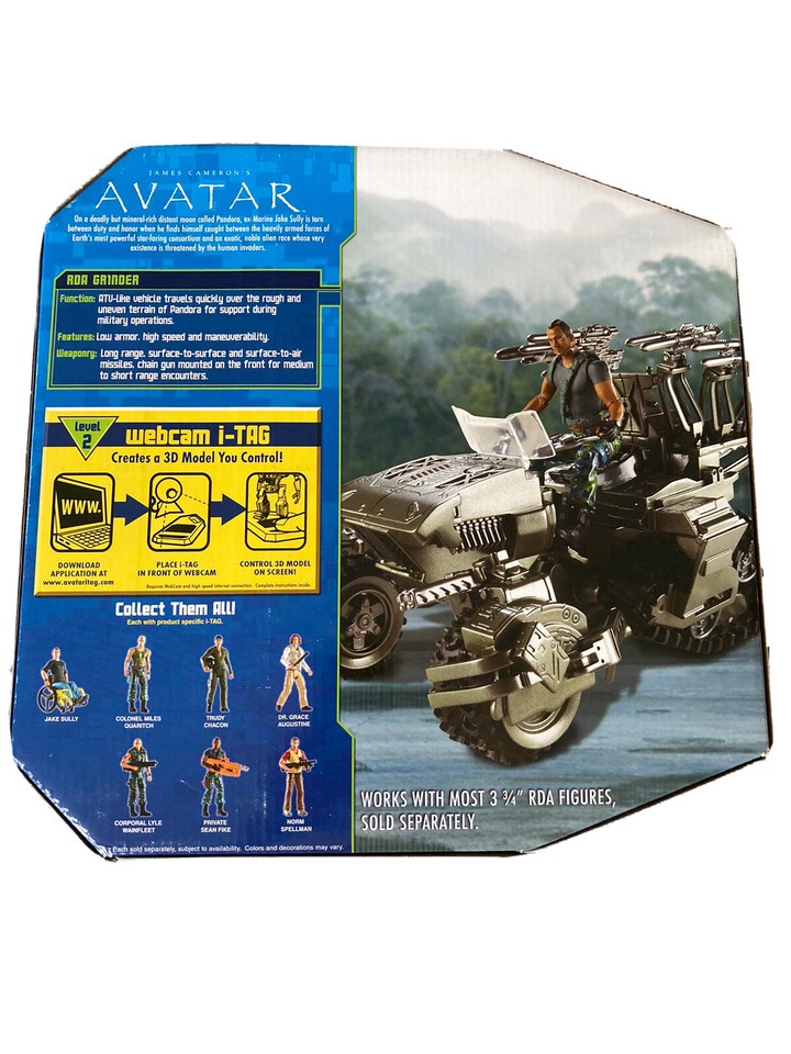 NEW MATTEL 2009 AVATAR RDA GRINDER COLLECTIBLE VEHICLE LEVEL 2 WEBCAM i ...