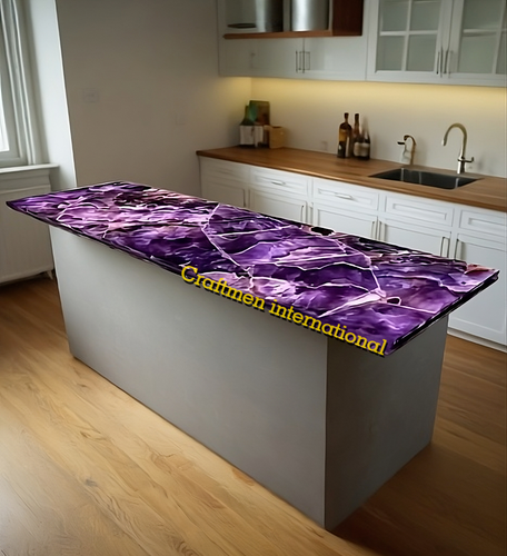 Amethyst countertop, Violet quartz countertop, Translucent amethyst ...