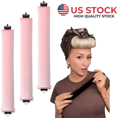 Heatless Curls Overnight Hair Curlers Rollers Set Long Hair Blowout ...