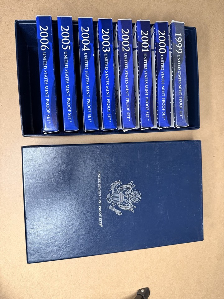 Lot of 8 US Mint Proof coin Sets (1999/2000/2001/2002/2003/2004/2005/2006) | eBay