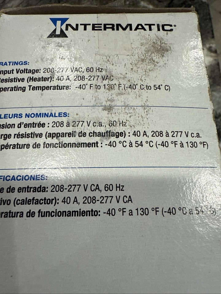 Intermatic WH40 Electric Water Heater Timer, 250 volts, Gray ...