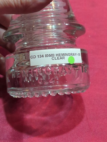 Hemingray - 18 0_4 Clear Glass Insulator Made In USA 3 | eBay