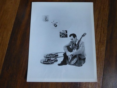 Vintage Black and White Chet Atkins Photo Picture with Gretch Guitar 8 ...