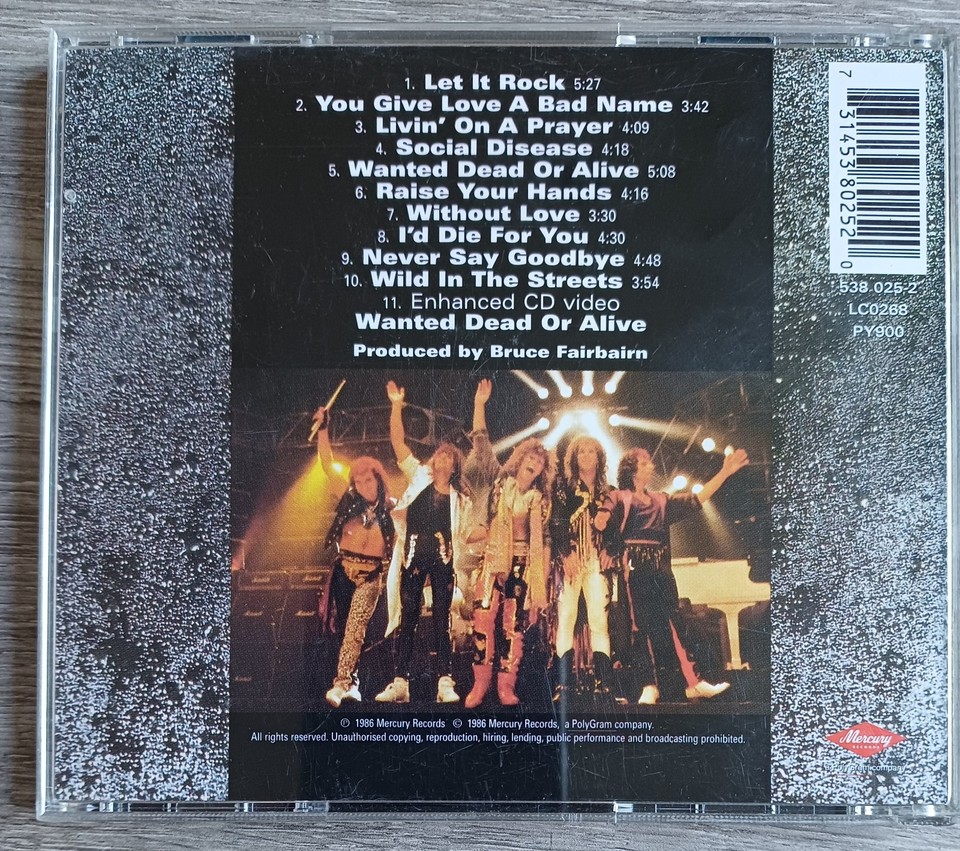 Bon Jovi "Slippery when wet" (1999) remastered | eBay