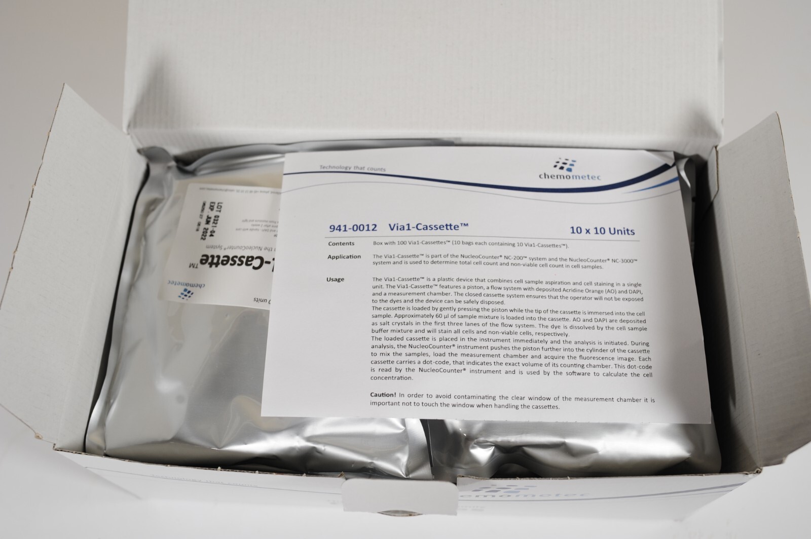 Chemometec Via1-Cassette 941-0012 Case 10x10 Units | eBay