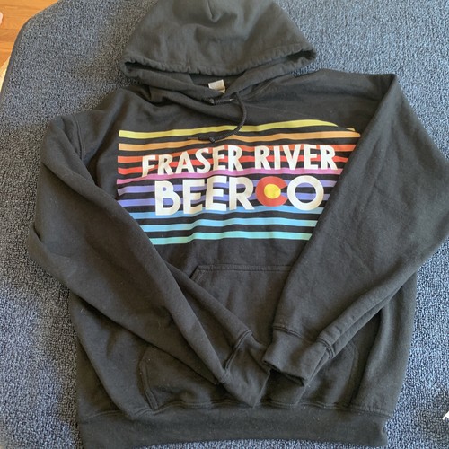 FRASER RIVER BEER CO T-SHIRT SIZE Medium Hoodie Black Multicolored | eBay