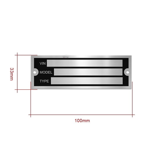 Vin Serial Id Tag Plate Data Blank Car Truck Hot Rod Equipment Trailer ...
