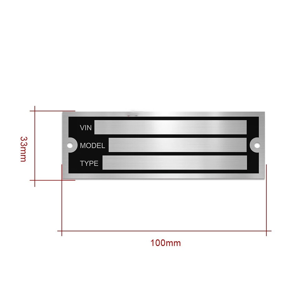 Vin Serial Id Tag Plate Data Blank Car Truck Hot Rod Equipment Trailer ...