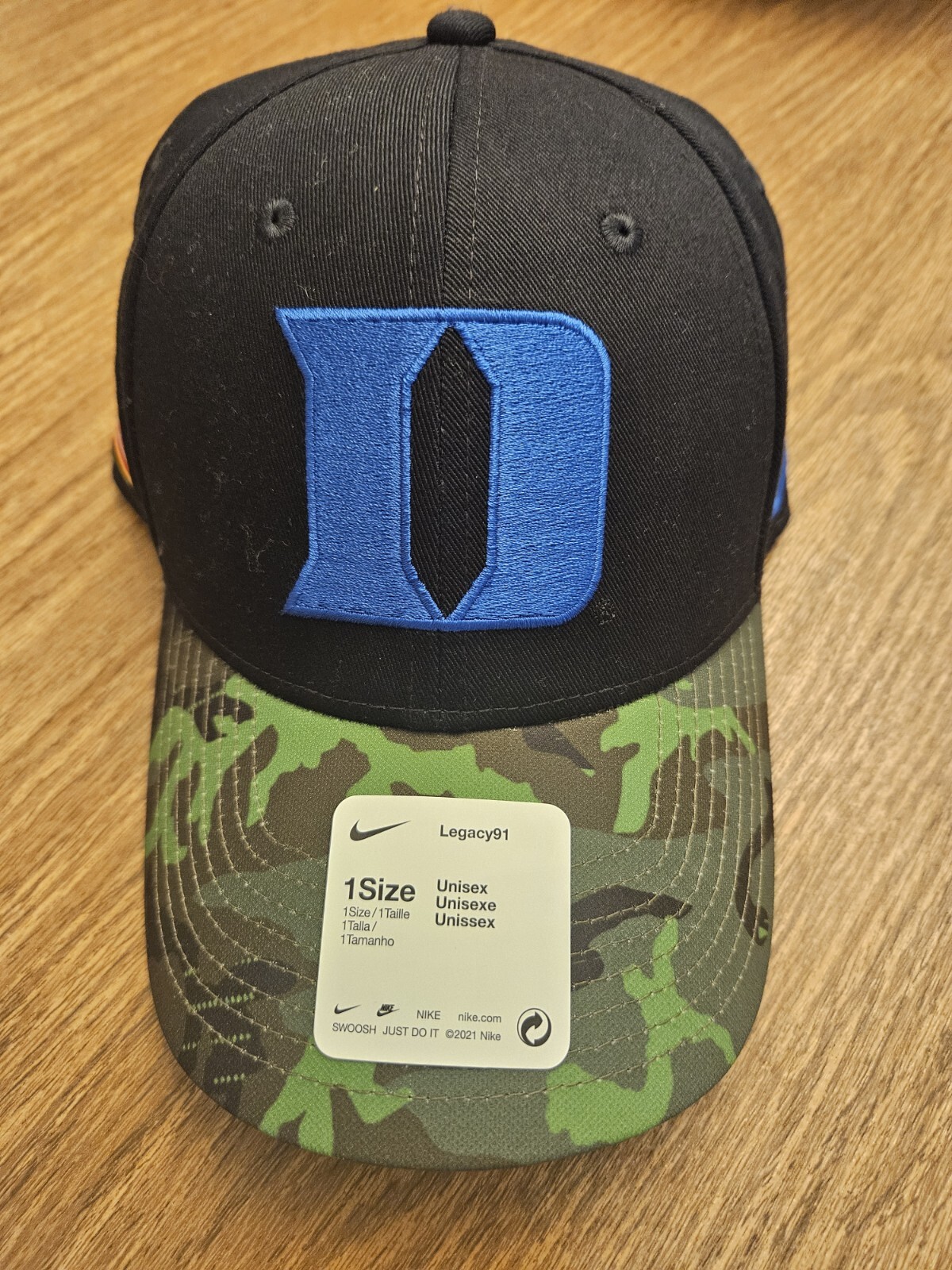 NCAA Duke Blue Devils Nike Men's Unisex Hat Cap Legacy 91 Camo ...