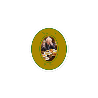 "Warrren's Buffet" Unofficial Fan Art Sticker Buffett Berkshire Value ...