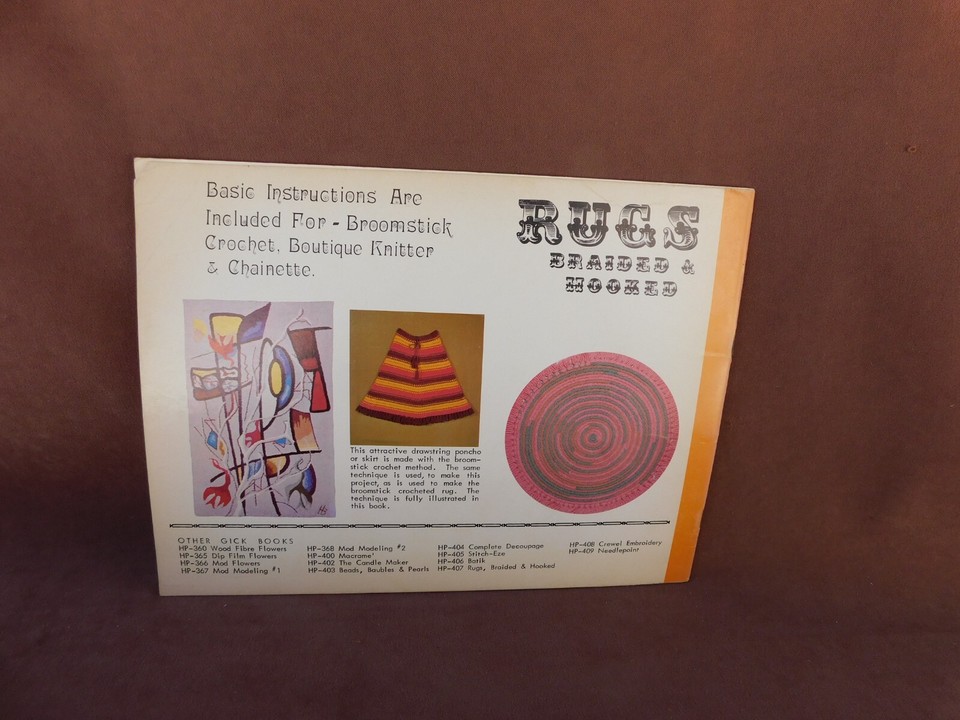 Rugs Braided and Hooked Gick Publications 1972 | eBay