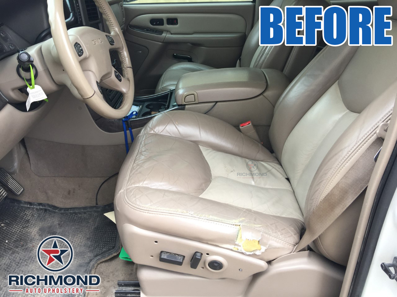 2003-2006 GMC Yukon/Yukon XL Denali -Driver Side Bottom Leather Seat ...