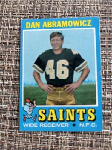 1971 Topps Football Card #90 Dan Abramowicz New Orleans Saints Nm Free ...