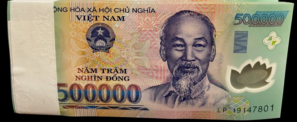 10 x Vietnam 500,000 Dong Banknote 2003-2025 P-124 UNC Polymer NOTE USA ...