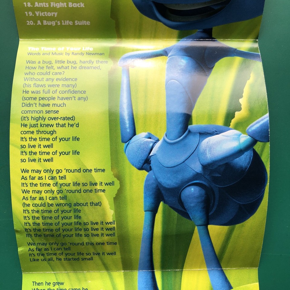 Randy Newman A BUG'S LIFE Pixar Disney Animation Film Soundtrack Score ...