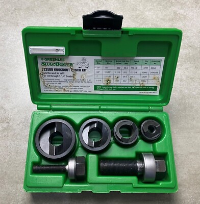 Greenlee 7235BB 1/2” - 1-1/4” Conduit Size Manual Slug-Buster Knockout ...