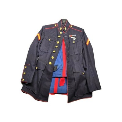 Vintage USMC Dress Blue Uniform Coat PFC Enlisted Wool Service Jacket ...
