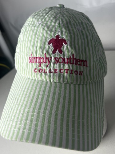 Simply Southern Collection Hat Cap Strapback Spellout Logo Sewn Striped ...