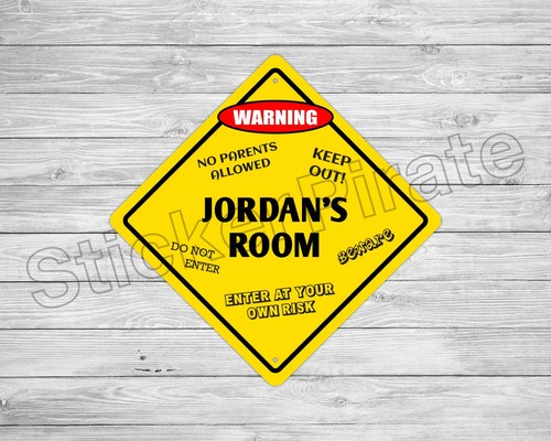 *Aluminum* Jordan's Room Kids Room Door 12"x12" Metal Novelty Sign | eBay