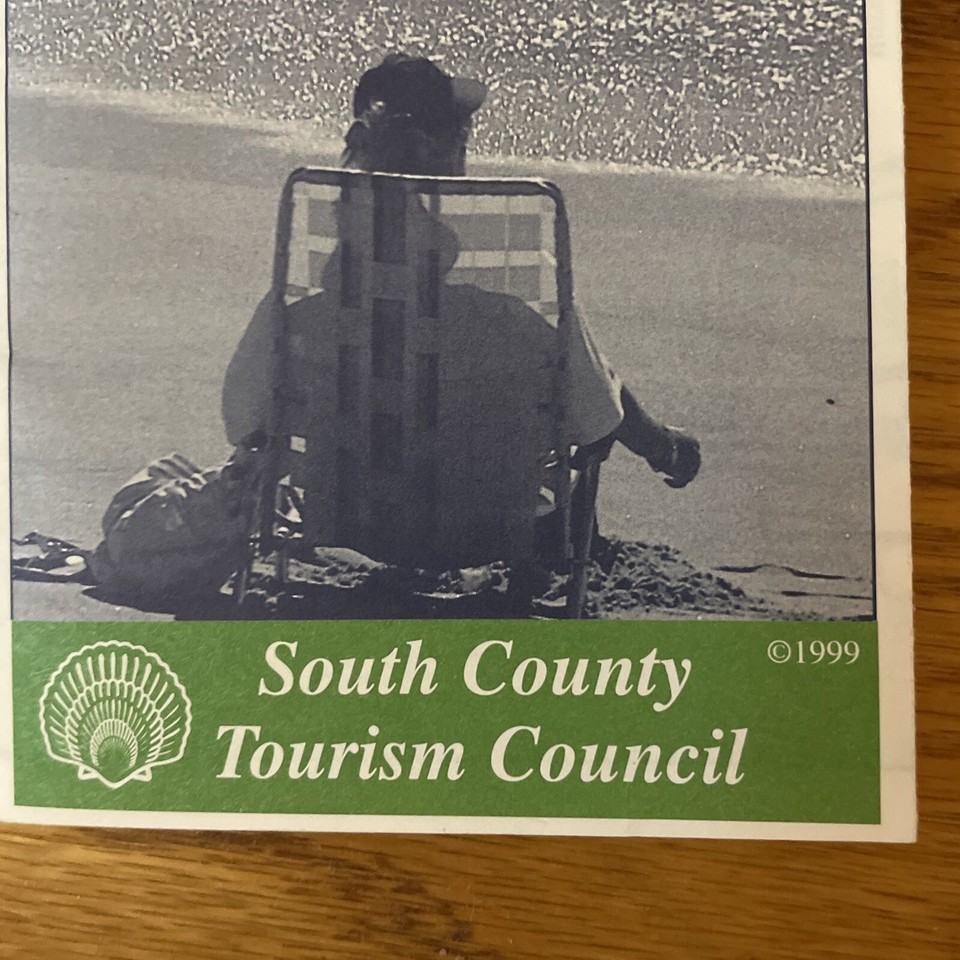 VINTAGE 1999 SOUTH COUNTY RHODE ISLAND 22" X 18" PAPER MAP *EUC* | eBay