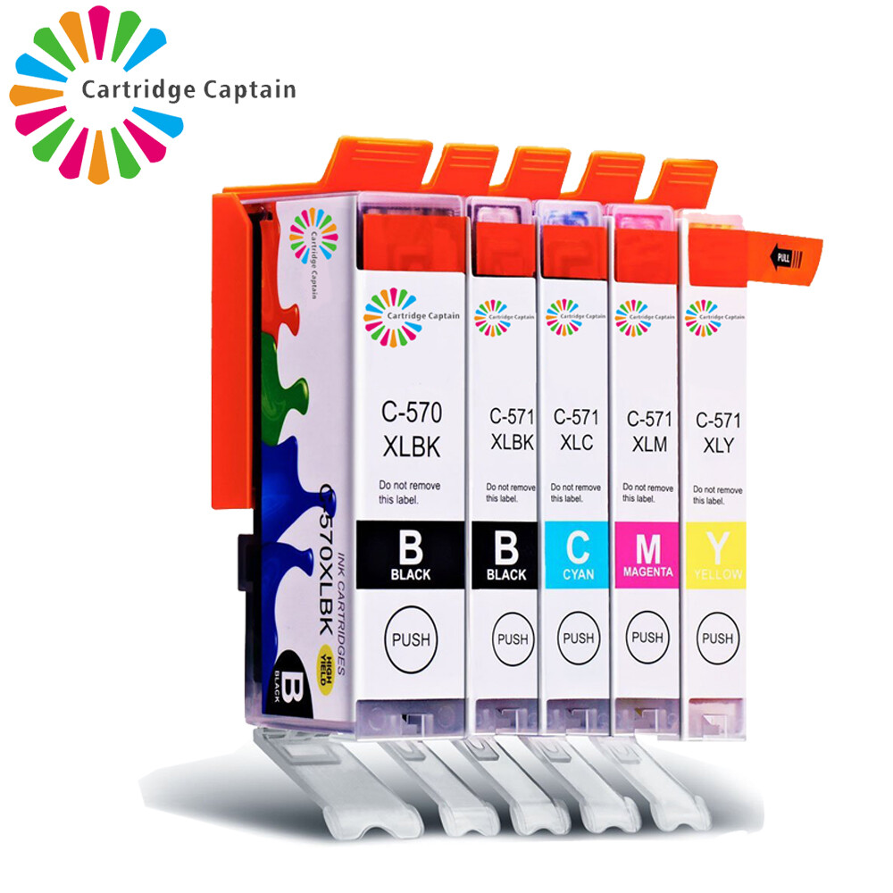 5 Ink Cartridges For Canon Pixma PGI570XL MG6850 MG6851 MG5700 TS5050 ...